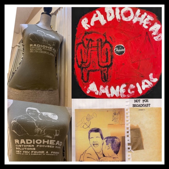 Vintage | Tops | Radiohead Ultra Rare Vintage Waste Uk Promo Shirt Sm ...